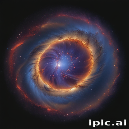 Vibrant Cosmic Swirl of Colors in a Stunning Nebula Formation