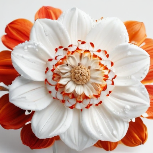 Beautifully Crafted Decorative Flower with Intricate Details in White ...