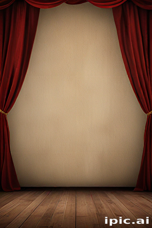 Empty Stage Awaiting the Start of a Captivating Performance or Play