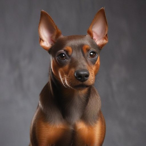 Adorable Portrait of a Playful Miniature Pinscher with Bright Eyes