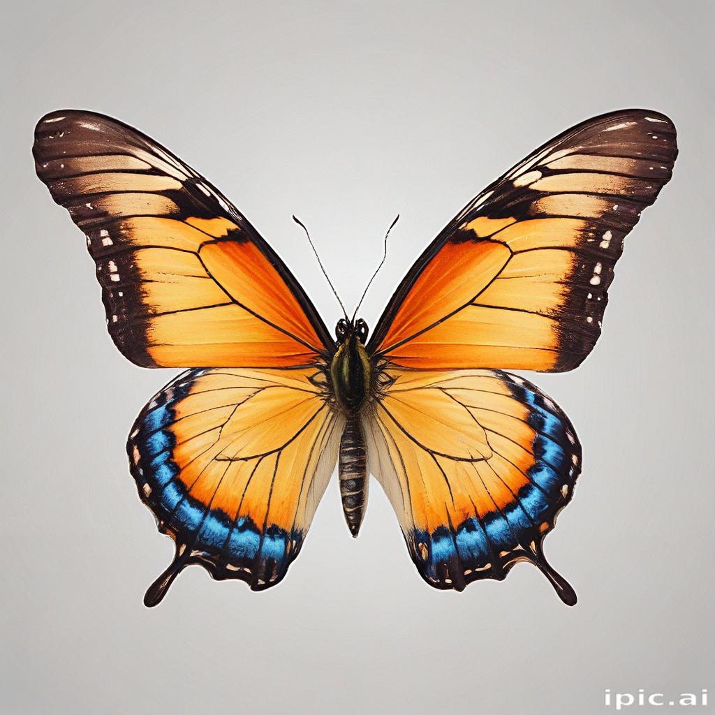 Stunning Close-Up of a Vibrant Butterfly with Colorful Wing Patterns