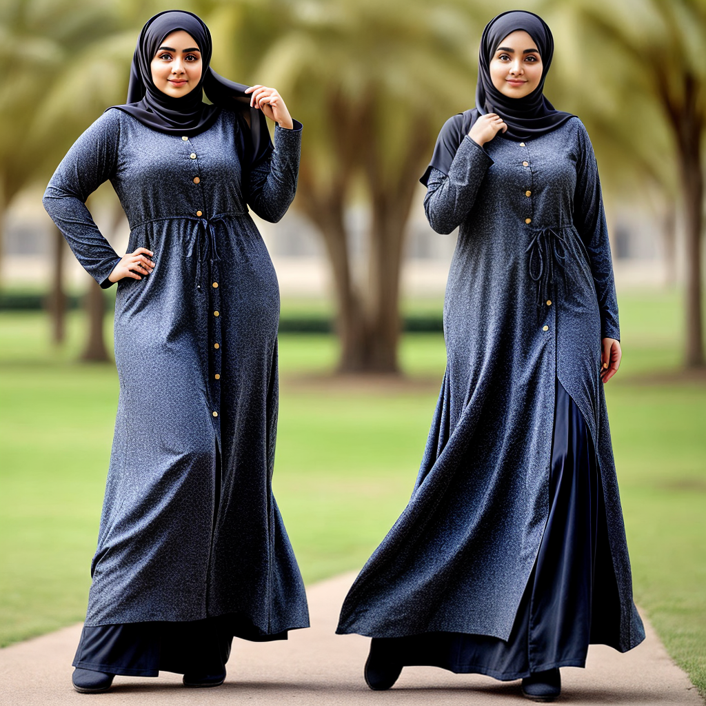 Curvy Muslim Abaya Lady