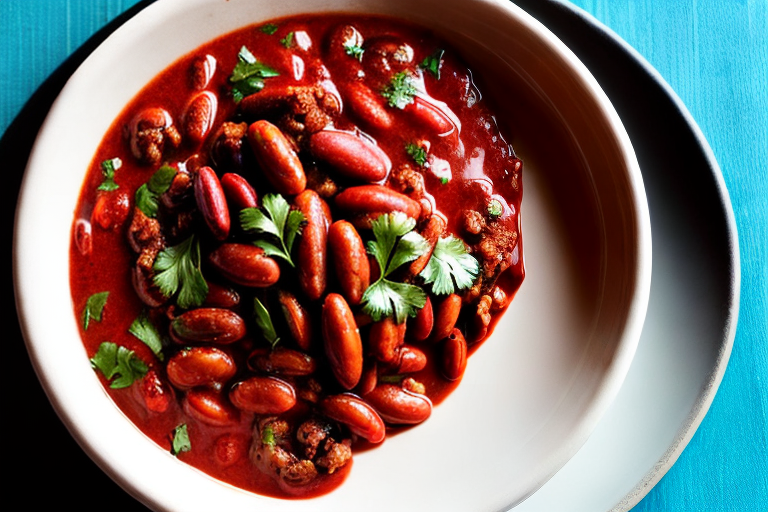 One bowl rajma and one seprate bowl rice