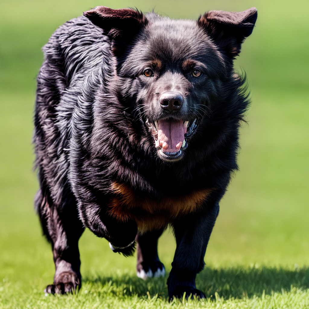 Realistic image of angry dog