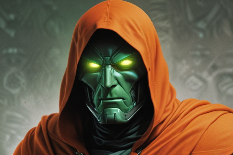 Dr Doom from Marvel being an Orange Lantern from DC Orange Lantern Corps