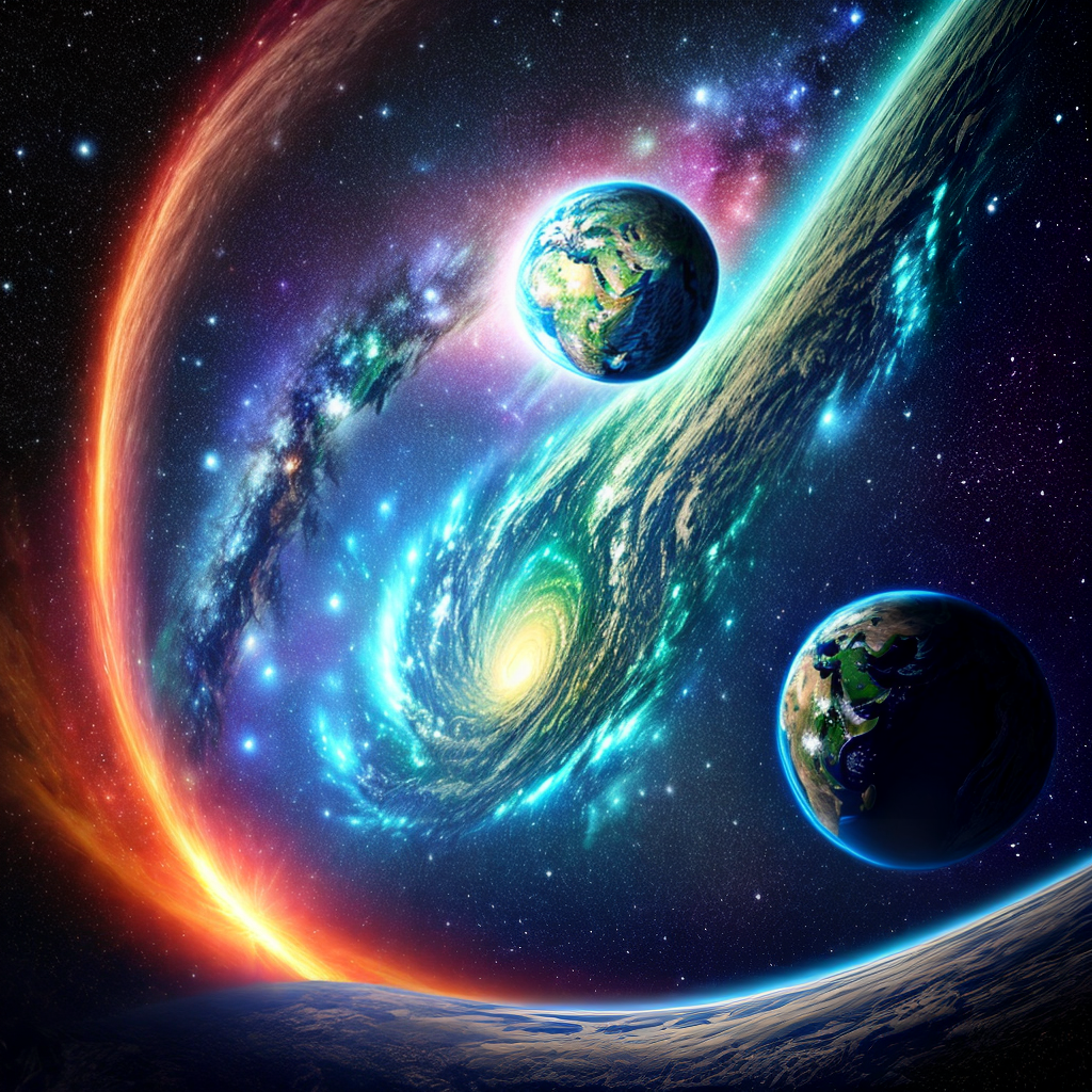 A planet colliding with Earth