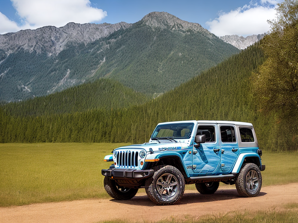 man standing on his jeep