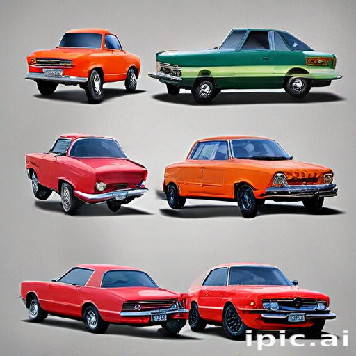 Classic Vintage Cars Displayed in a Stylish Arrangement of Colors and ...