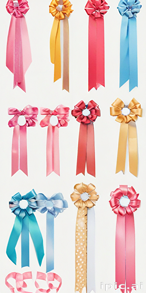 A Colorful Collection of Decorative Ribbons and Bows for Crafting Joy.