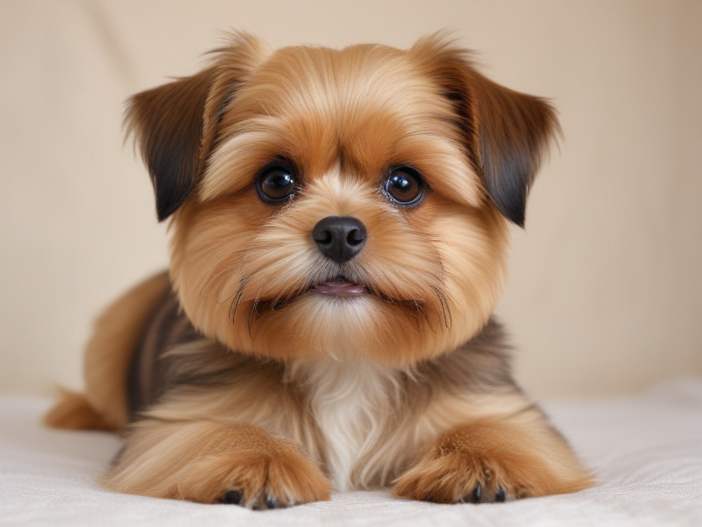 A Cute and Fluffy Dog with Adorable Eyes Posing for the Camera.