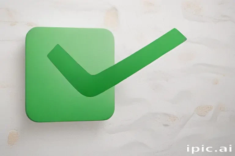 Bright Green Checkmark Symbolizing Completion and Achievement in Visual ...