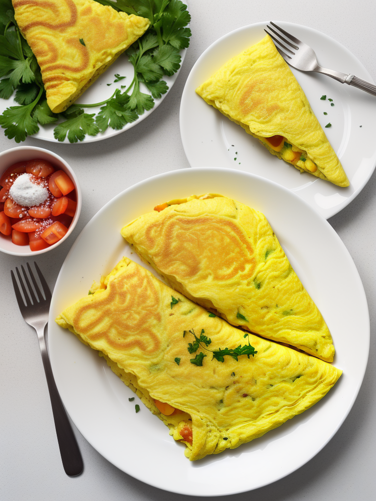 Delicious Spinach and Feta Omelette Served with Fresh Spinach Salad and ...