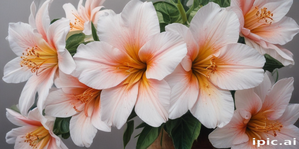 Beautiful Arrangement of Vibrant Flowers with Soft Pink and Orange Hues