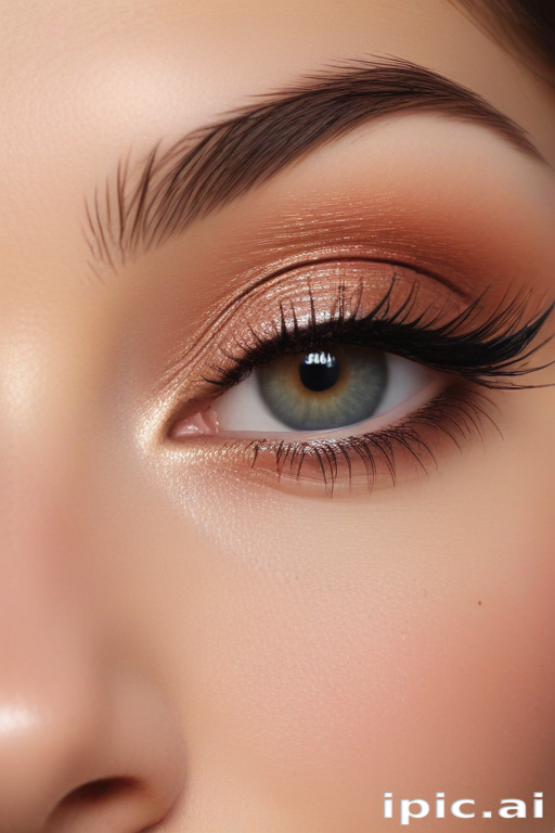 Close-Up of a Beautiful Eye with Striking Makeup and Lashes