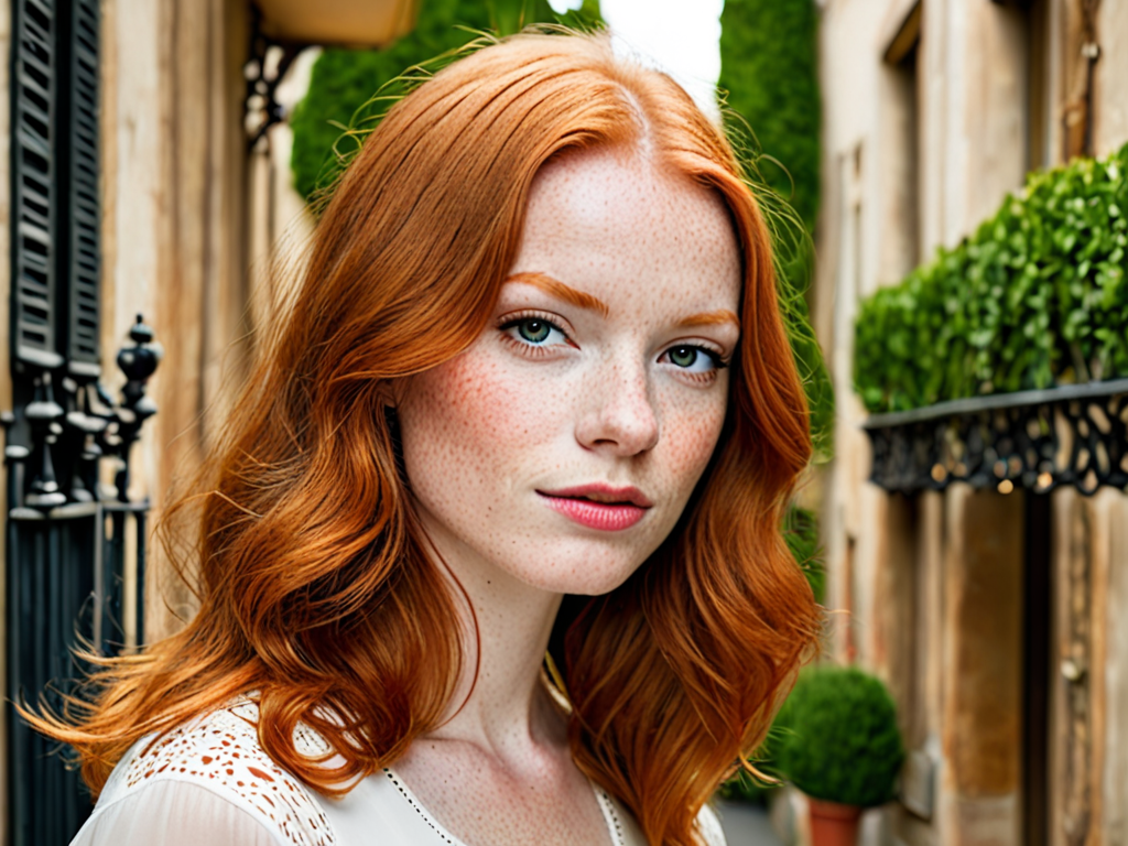 beautiful french girl ginger hair