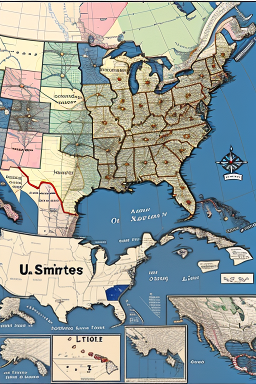 Historical Map of the Southeastern United States with Detailed Regions ...