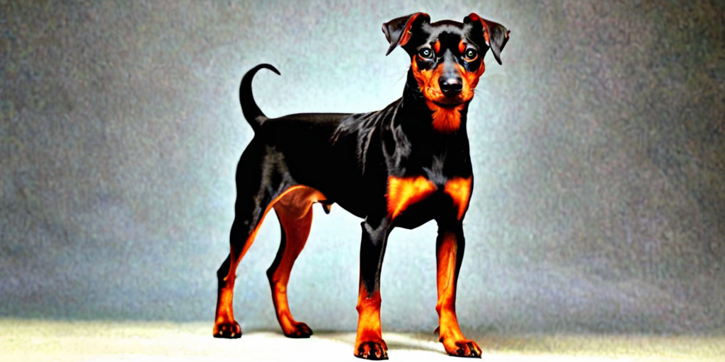 realistic muscular pinscher