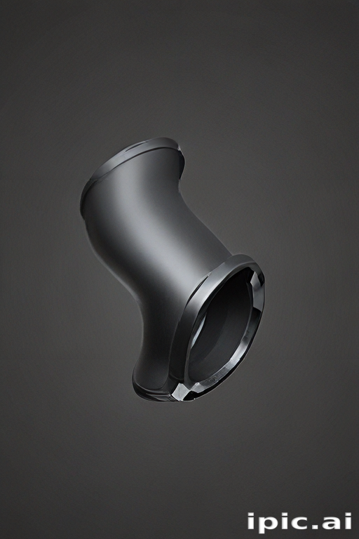 Stylish and Sleek Black Object with Unique Curved Design Against Dark ...