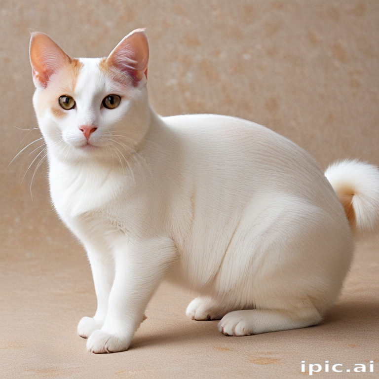 A Beautiful White Cat with Distinctive Markings Poses Gracefully for ...