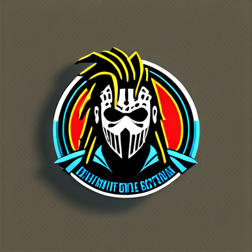 Gaming logo with Jason mask and dreads