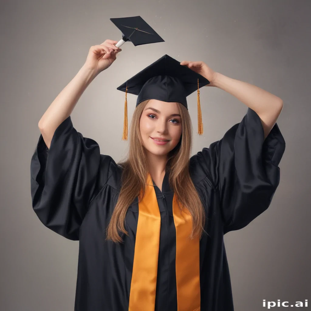 Celebrating Graduation Day: A Proud Graduate with Cap and Gown