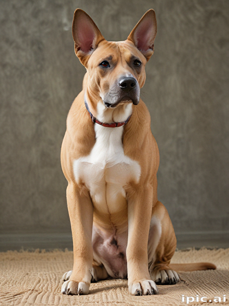 A Handsome Dog Posing Elegantly in a Cozy Indoor Setting