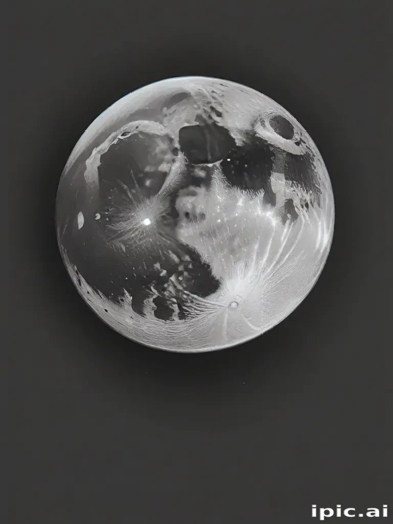 A Stunning Artistic Representation of the Moon Captured in High Detail.
