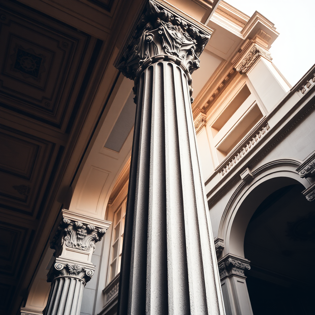 Majestic Architectural Columns Capturing the Elegance of Classical Design