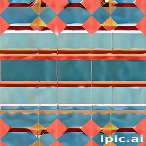 Colorful Geometric Pattern Featuring Alternating Shapes in Vibrant Hues