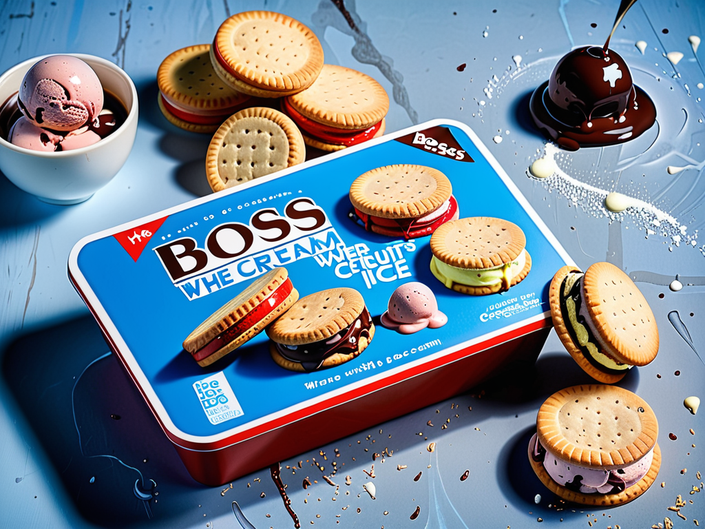 Delicious Ice Cream Treats Featuring Boss Wafers and Tasty Flavors Galore