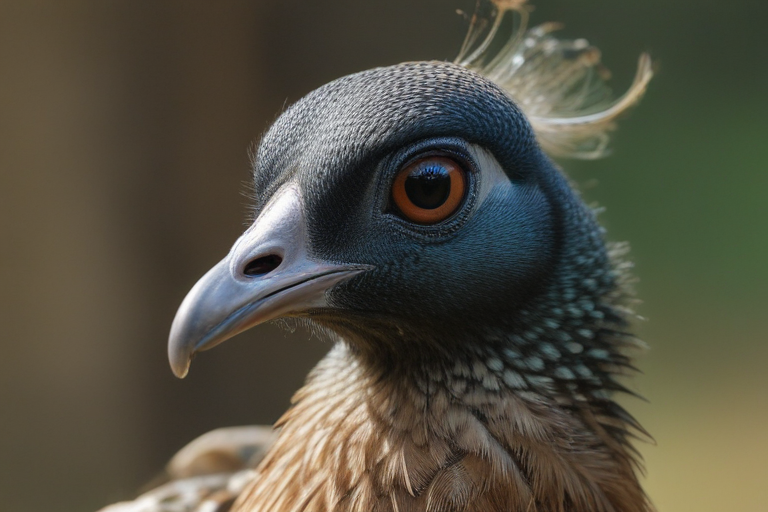 A Close-Up Portrait of a Beautiful Bird with Striking Features.