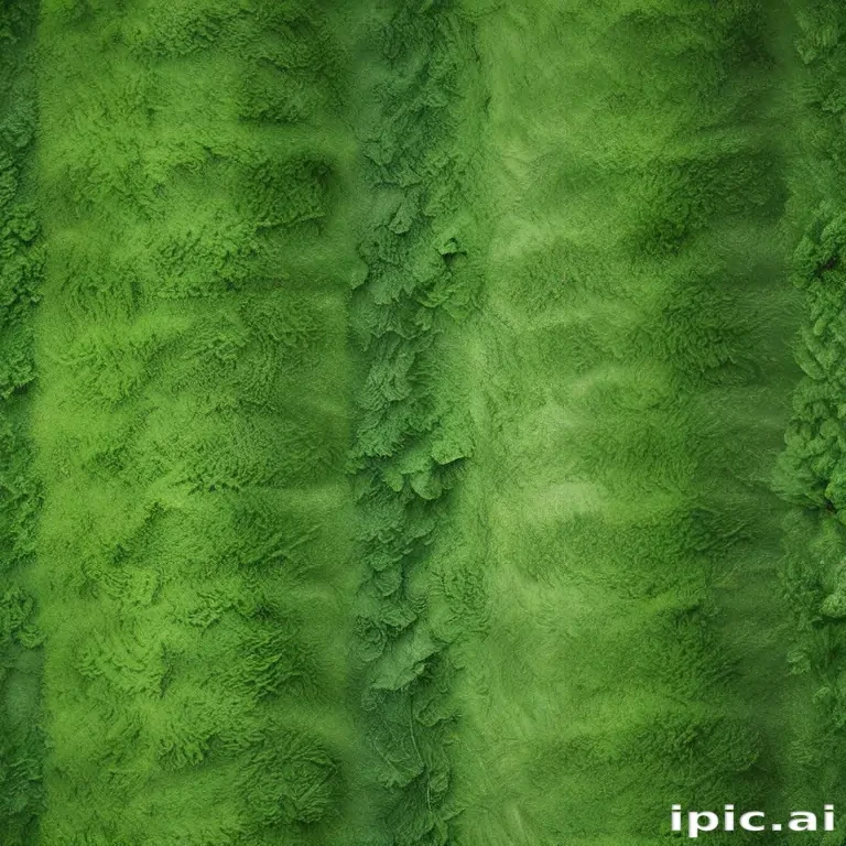 Close-Up View of Lush Green Textures Evoking Nature's Vibrant Beauty