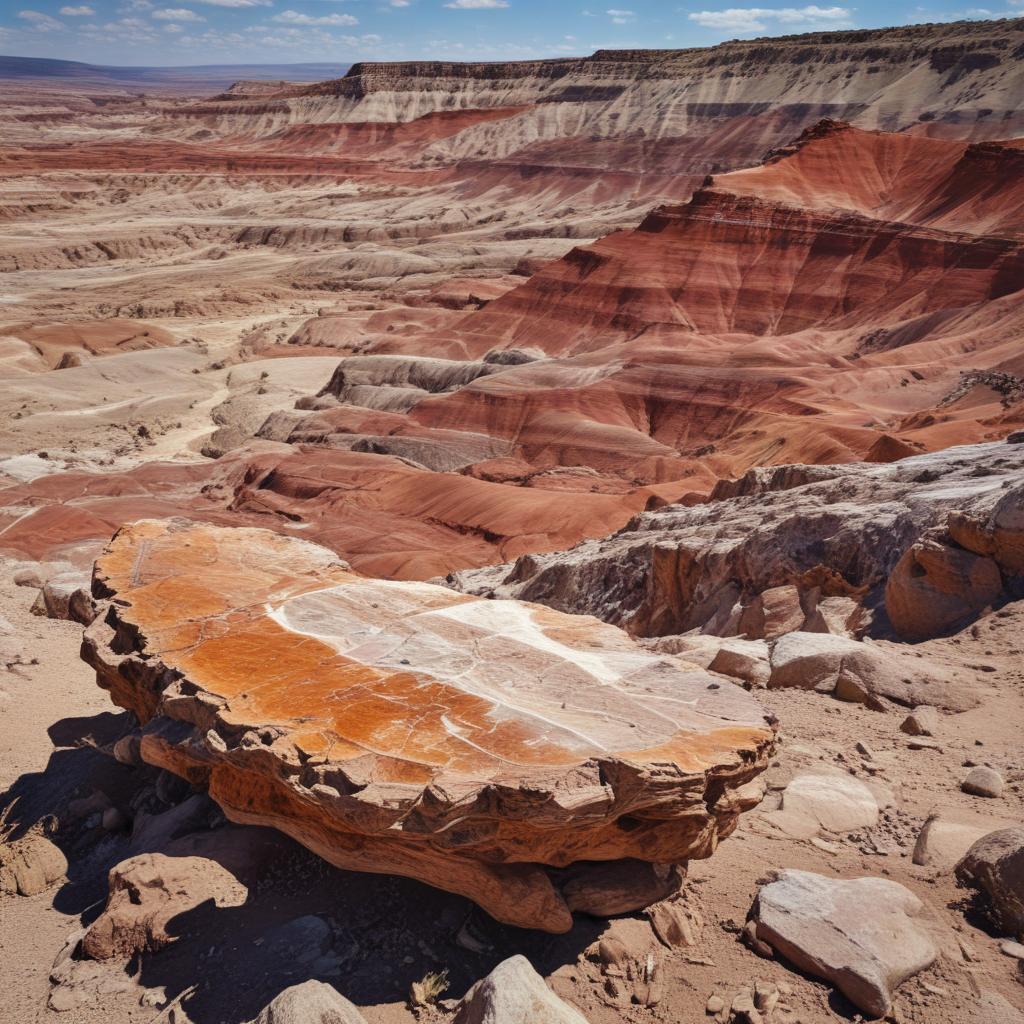 Stunning Landscape of Colorful Strata in a Desert Canyon Formation