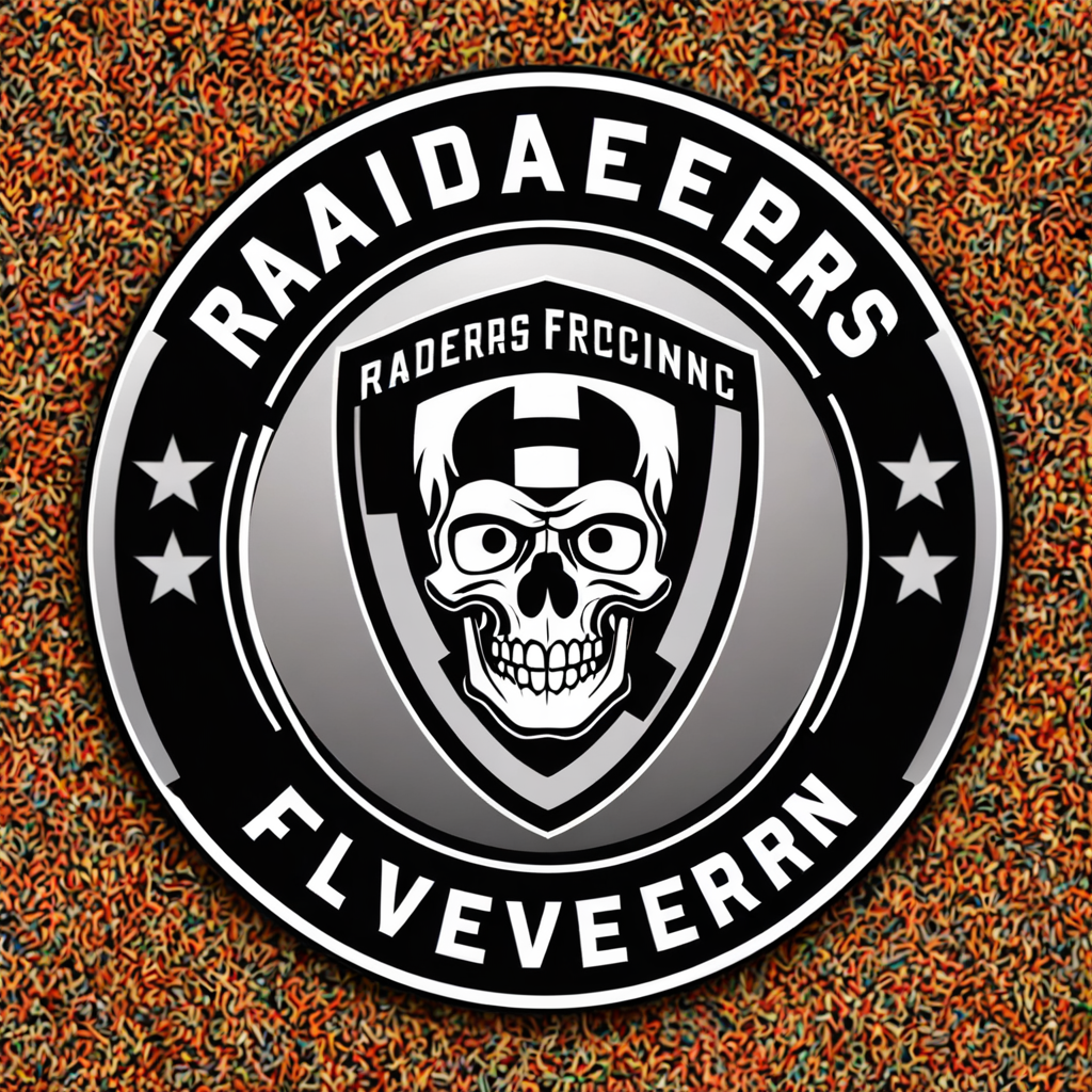Erstelle mir ein Fußball Logo für den fiktiven Fußballverein "Raiders FC"