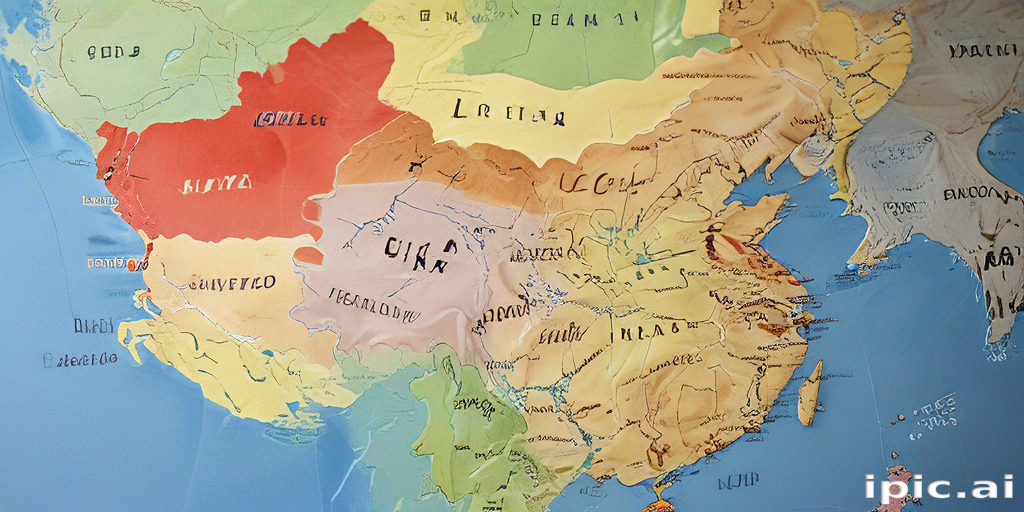 Detailed Map Illustrating Geographic Regions and Cultural Areas of China