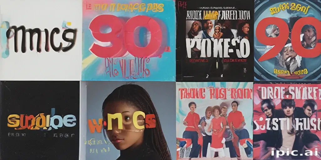 Colorful Album Covers from the 1990s Featuring Diverse Music Genres and ...