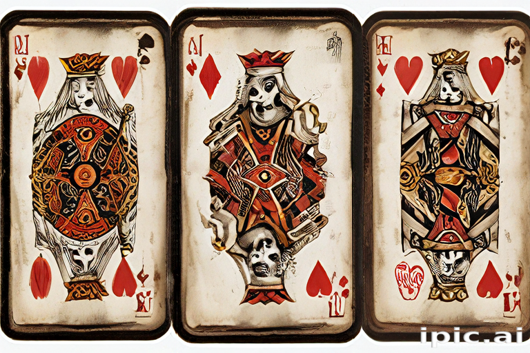 Artistic Interpretation of Playing Cards Featuring Unique Skull Designs ...