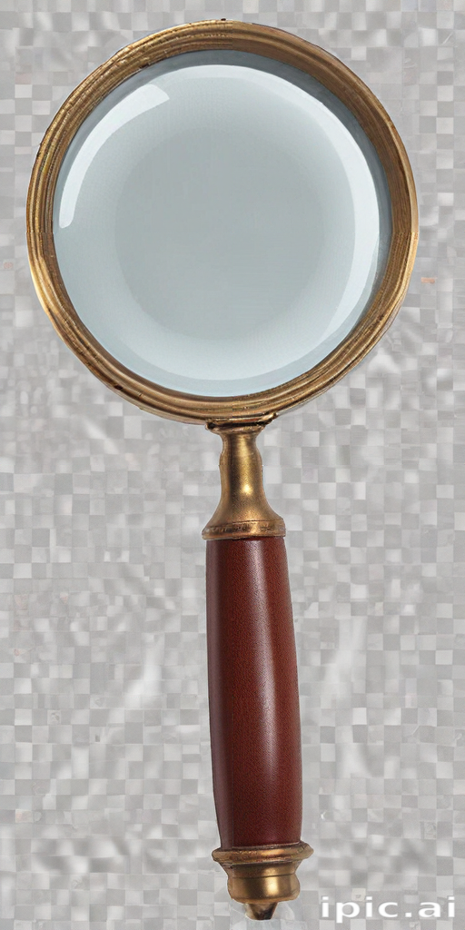 An Elegant Vintage Magnifying Glass with a Rich Wooden Handle Design