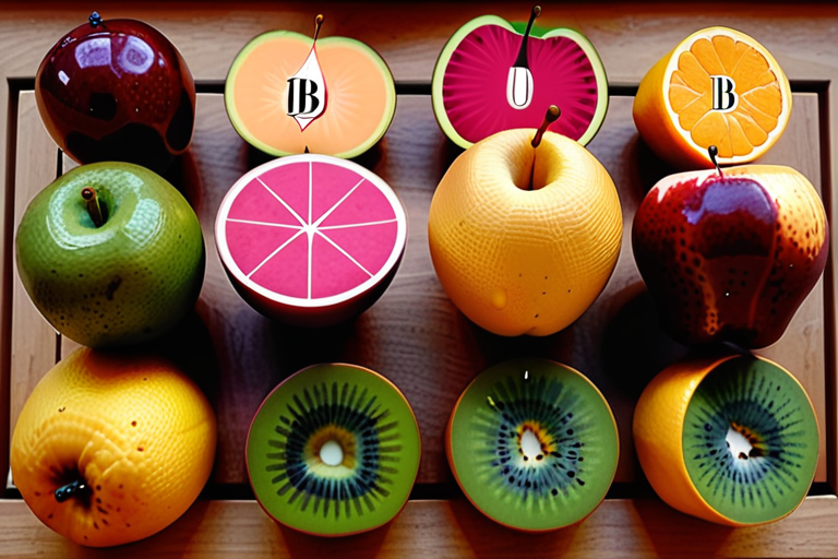 Cheerful Fruits with Smiling Faces Playfully Stacked in a Fun Arrangement