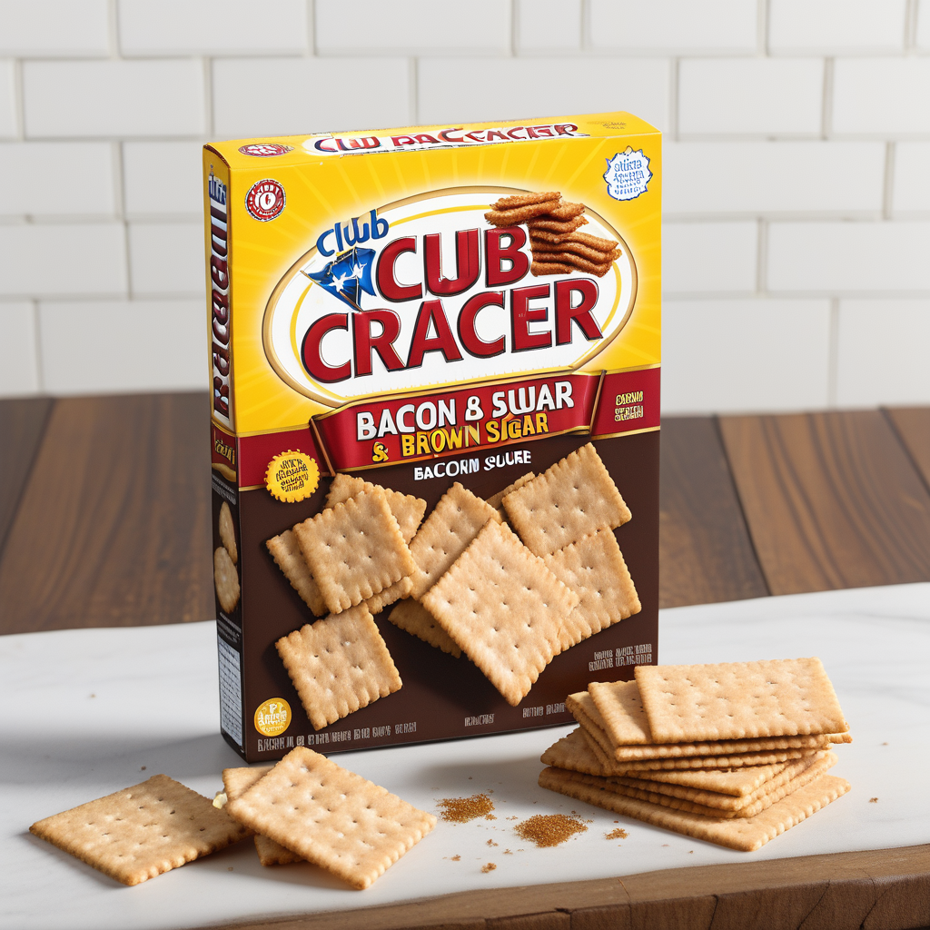 Delicious Club Cracker Box Featuring Bacon and Brown Sugar Flavor