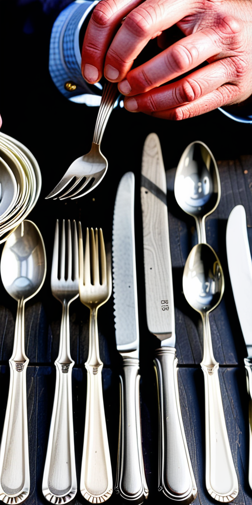 Setting the Table: A Detailed Arrangement of Elegant Cutlery and Plates