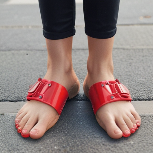 Truck with human feet instead of wheels