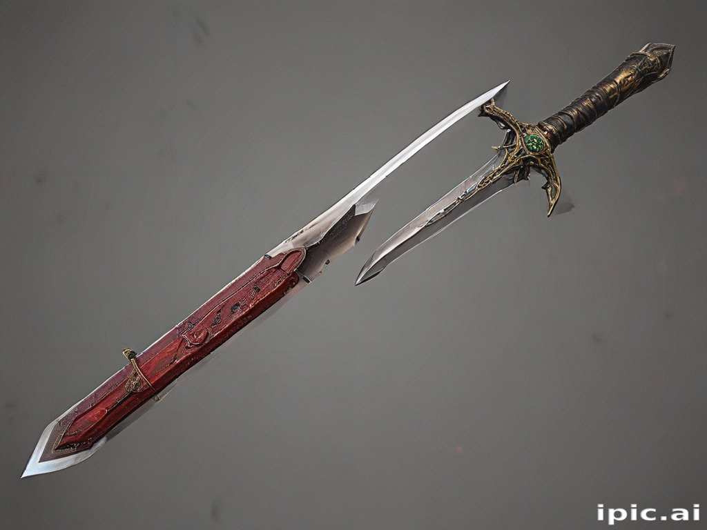 A Stunningly Designed Sword with Intricate Details and Elegant Blade