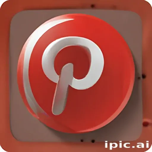 Stylized Representation of the Pinterest Logo in Bright Red and White