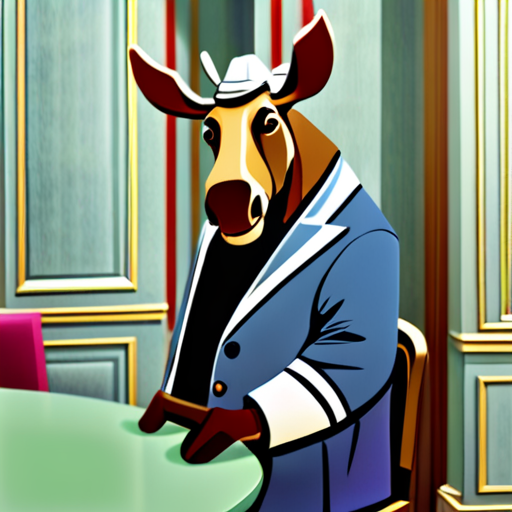 An anonymous nanny moose in disney style