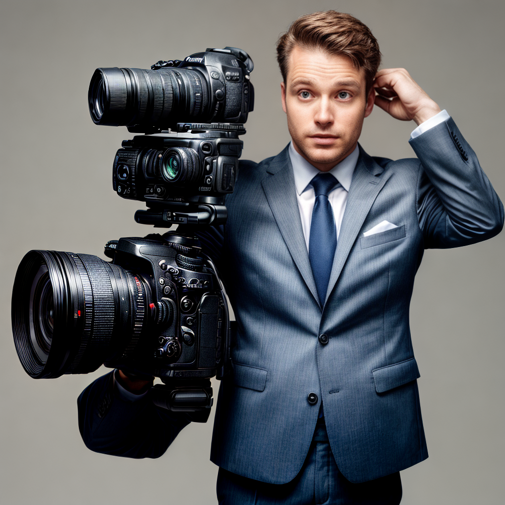 HUMAN WITH CAMERA HEAD WITH SUIT