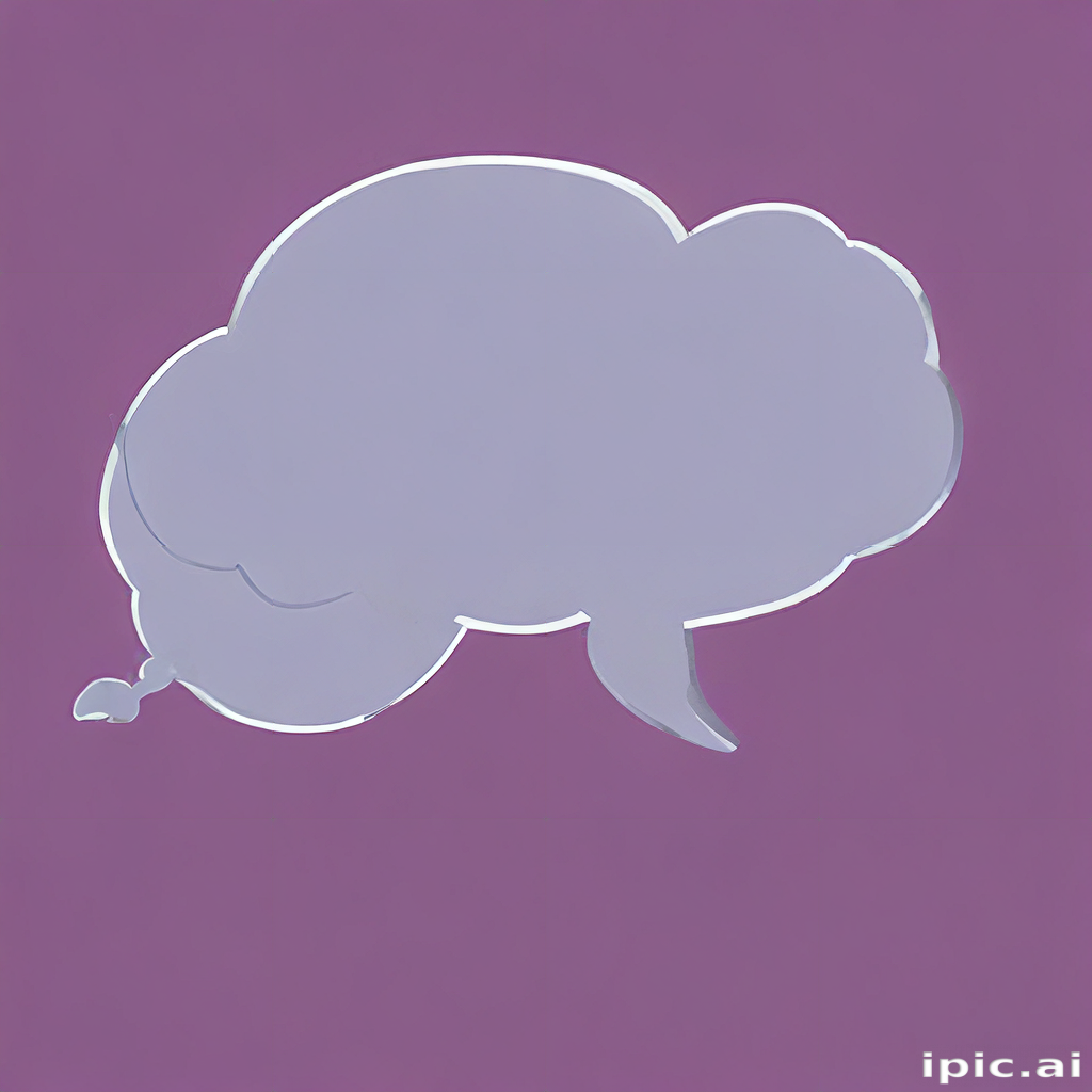 Thought Bubble Illustration Against a Soft Purple Background for ...