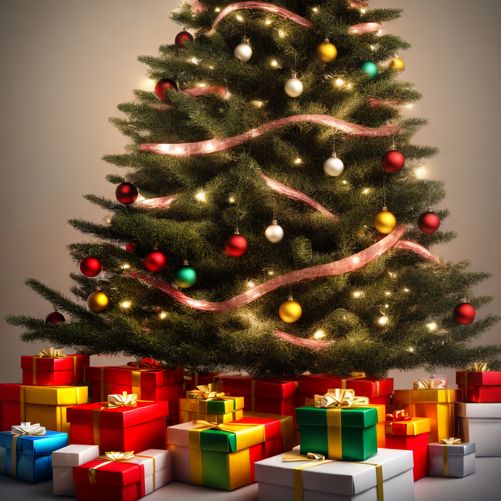 Realistic Beautiful Christmas city