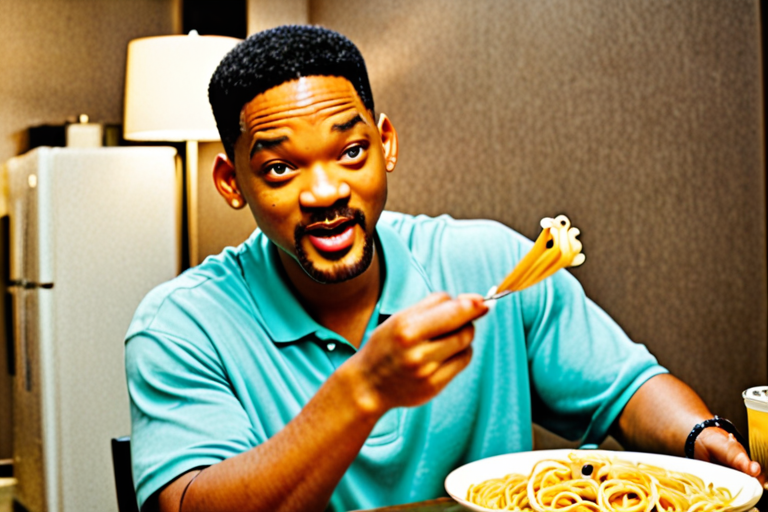 will smith eating pasta