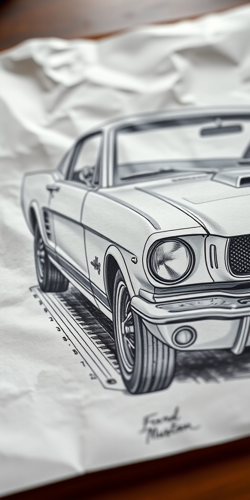 Classic Ford Mustang Illustrated: A Timeless Icon of American Muscle Cars